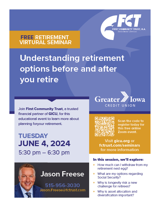 Retirement Seminar - Greater Iowa Credit Union